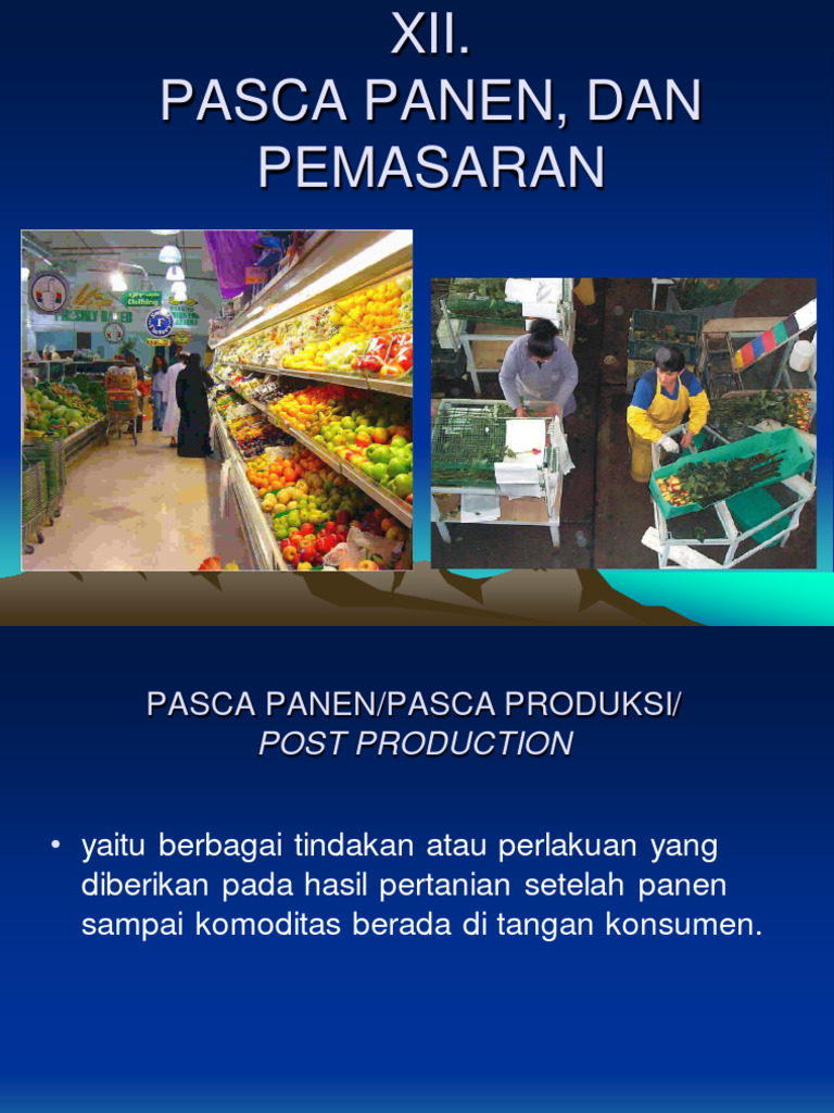 Tujuan Penanganan Pasca Panen | PDF