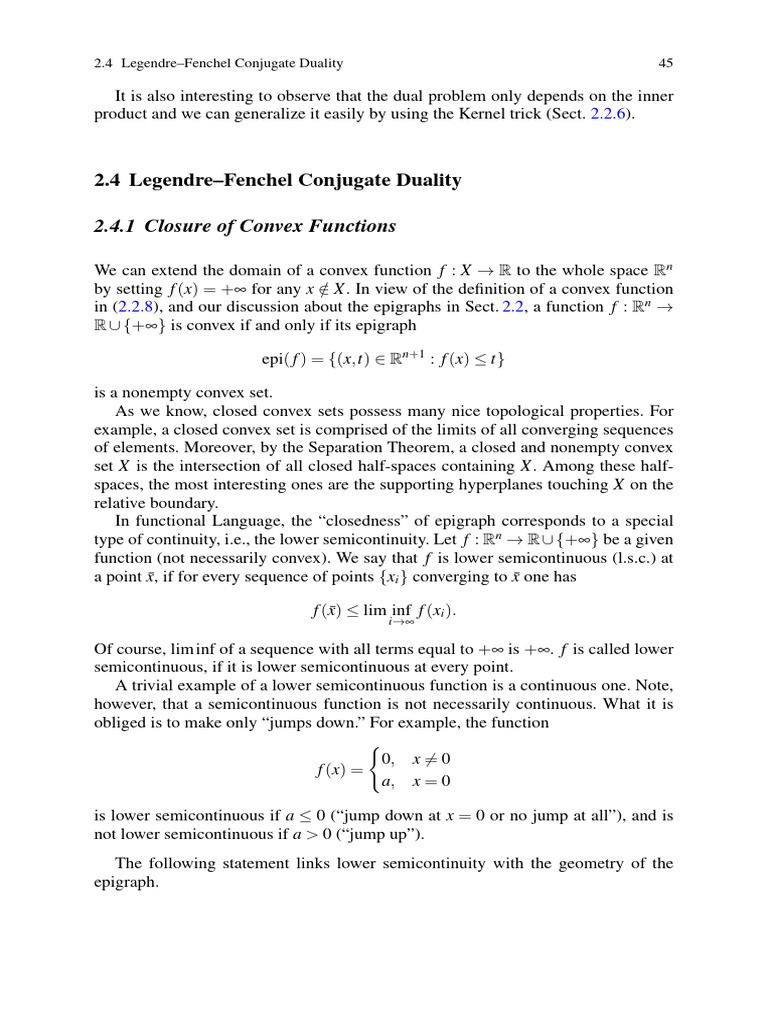 Conjugate Function Double Conjugate | PDF | Convex Set | Function (Mathematics)