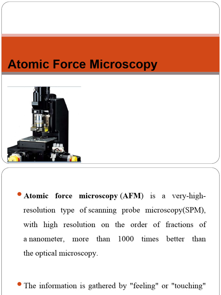 Atomic Force Microscopy Overview | PDF | Atomic Force Microscopy | Materials Science