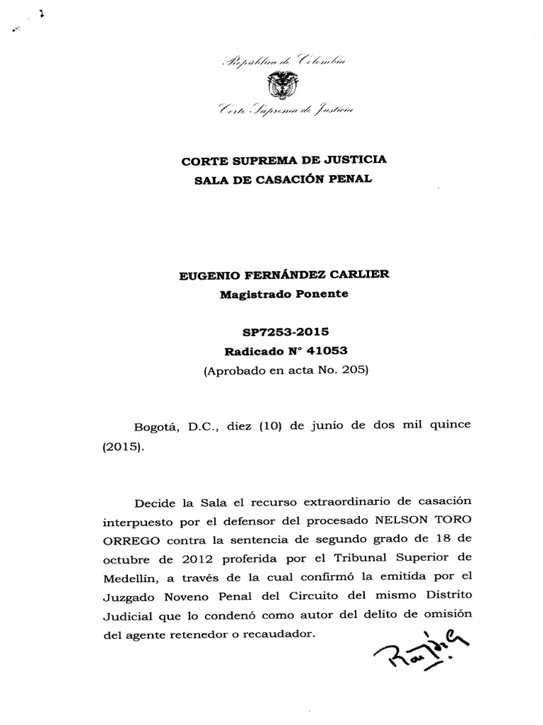 Sentencia Agente Retenedor | PDF