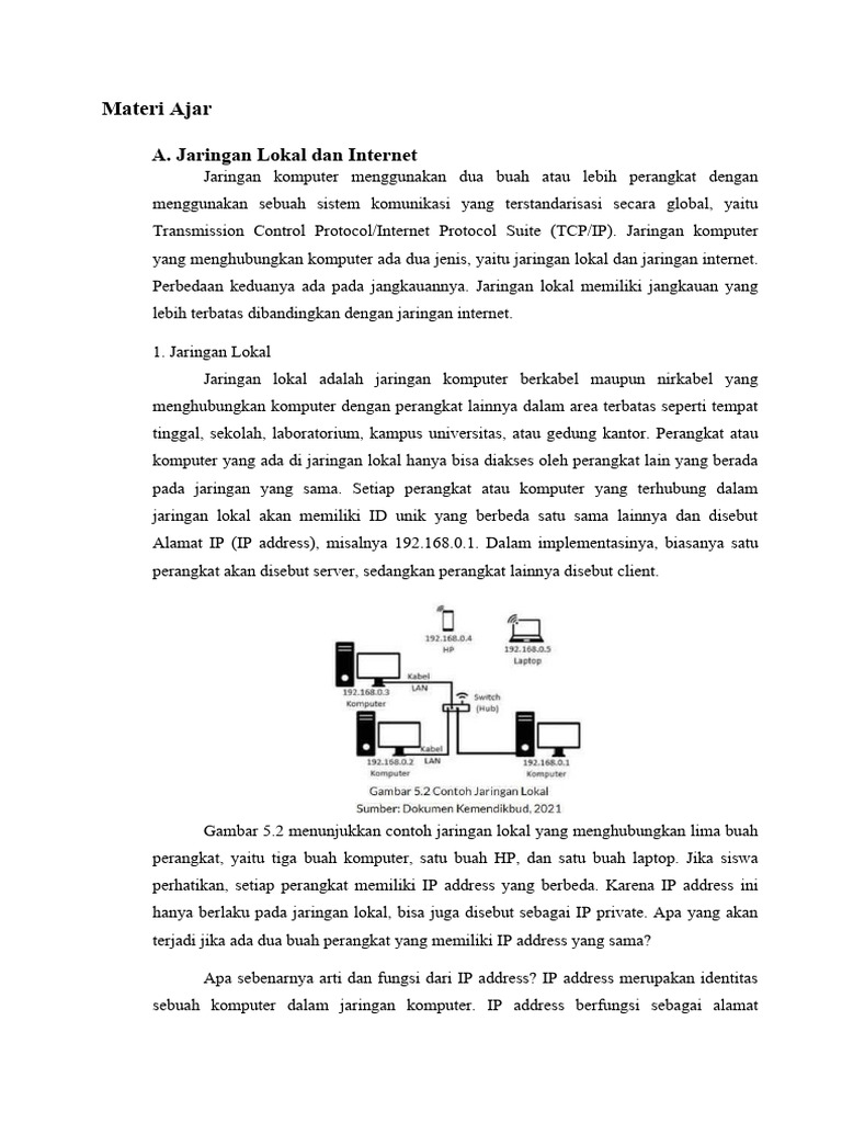 Materi Ajar Jarkom | PDF