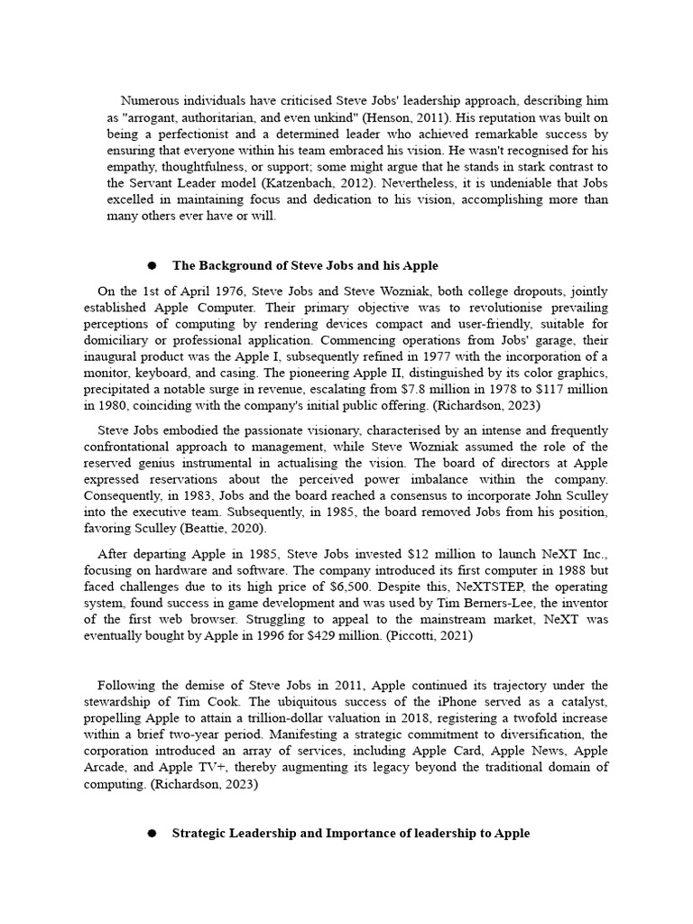 task1 | PDF | Leadership | Apple Inc.