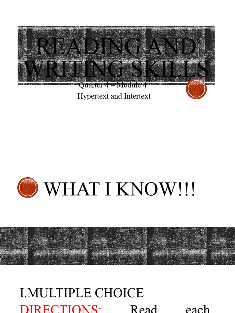 Hypertext and Intertext What I Know | PDF | Hyperlink | World Wide Web