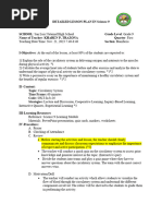 7es New DLL Grade 9 Science | PDF | Circulatory System | Teachers