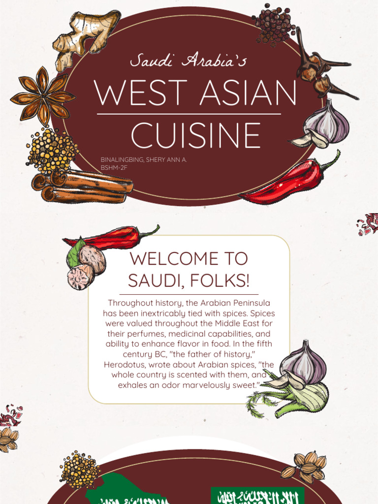 Saudi Arabia's: West Asian Cuisine | PDF | Indian Cuisine | Cereals