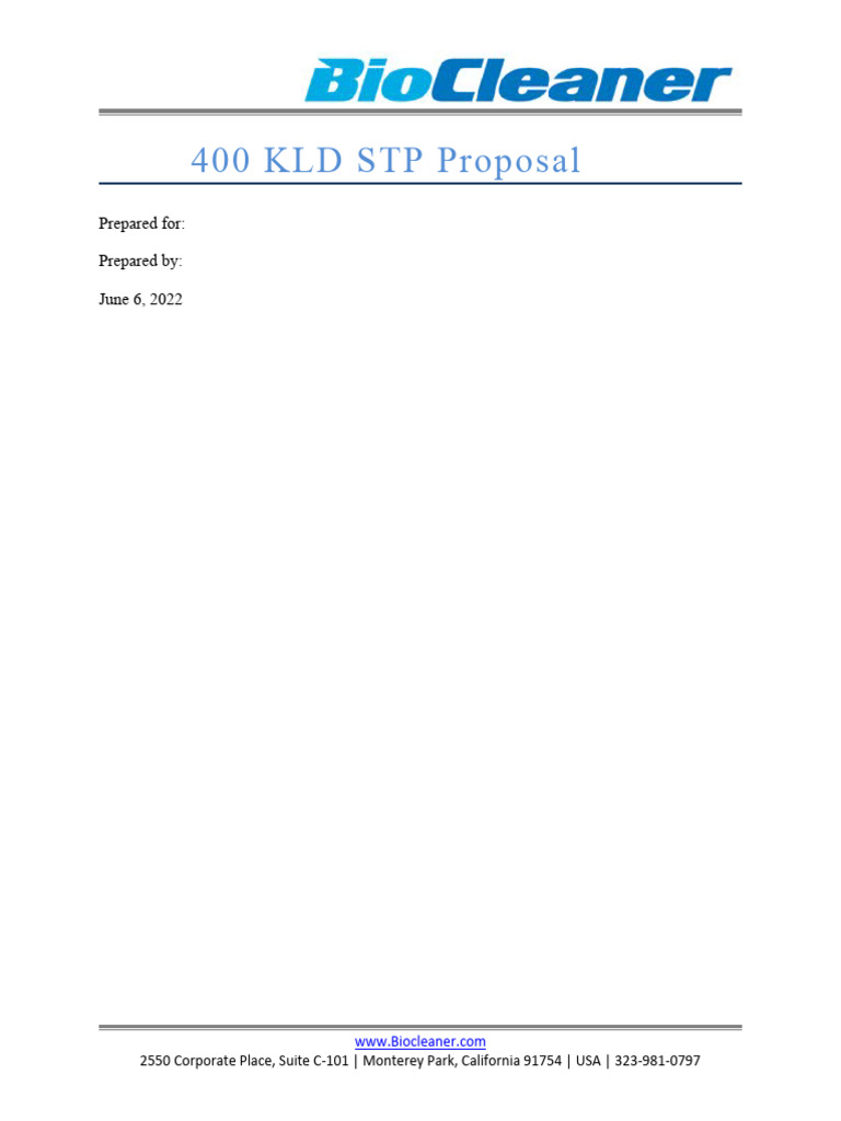 400 KLD STP (1) | PDF | Sewage Treatment | Fresh Water