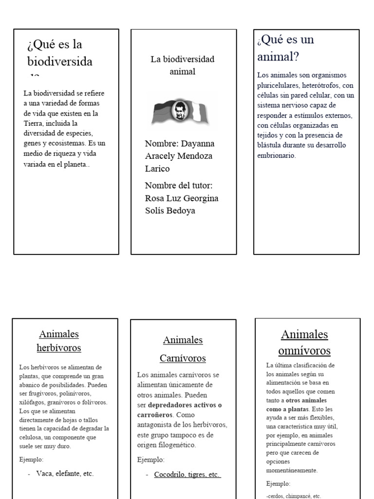 Biodiversidad Animal | PDF | Herbívoro | Biodiversidad