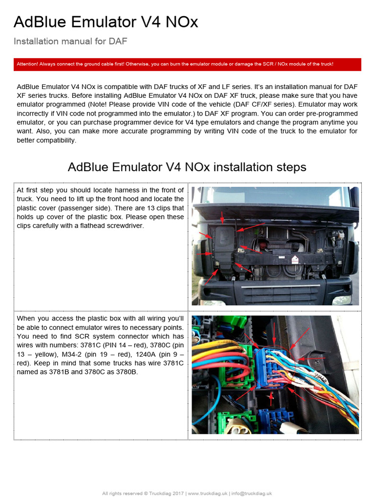 Adblue Emulator v4 Nox Daf | Download Free PDF | Fuse (Electrical ...
