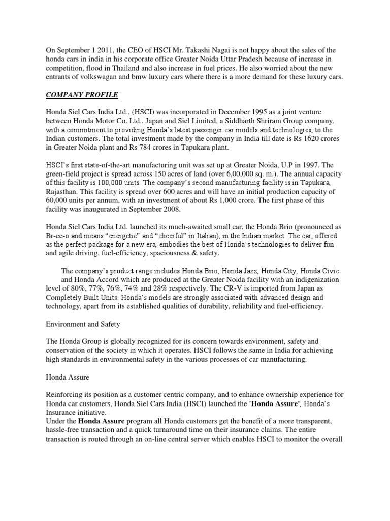 Honda Case | PDF | Honda | Car