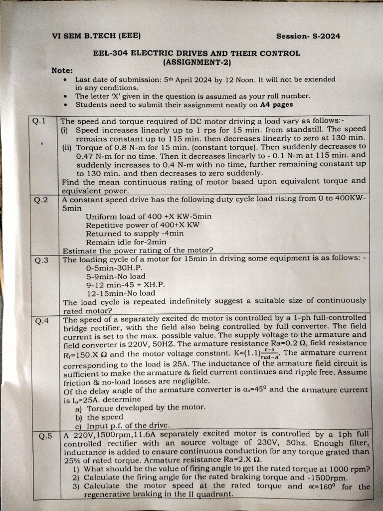 EDC Assignment | PDF | Electric Motor | Alternating Current