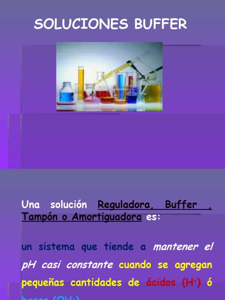 Clase 3 - Soluciones Buffer | PDF | Solución tampón | Sal (química)