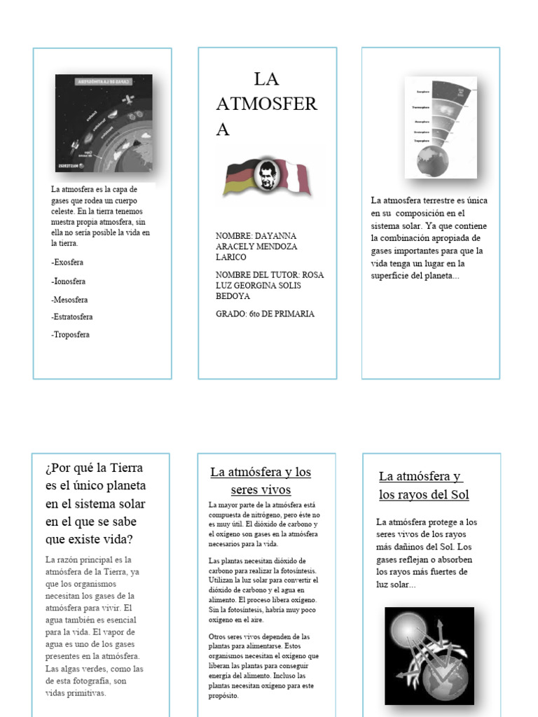 la atmosfera | PDF | Atmósfera | Oxígeno