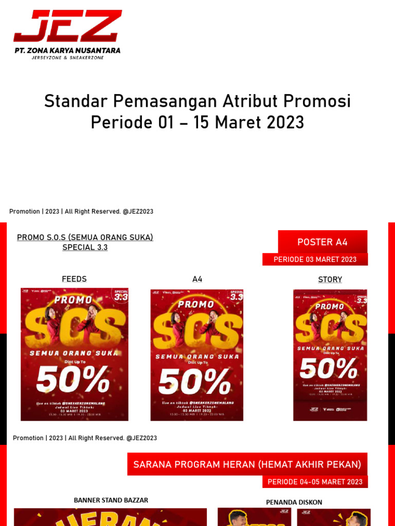 Standar Pemsangan Atribut Promosi | PDF