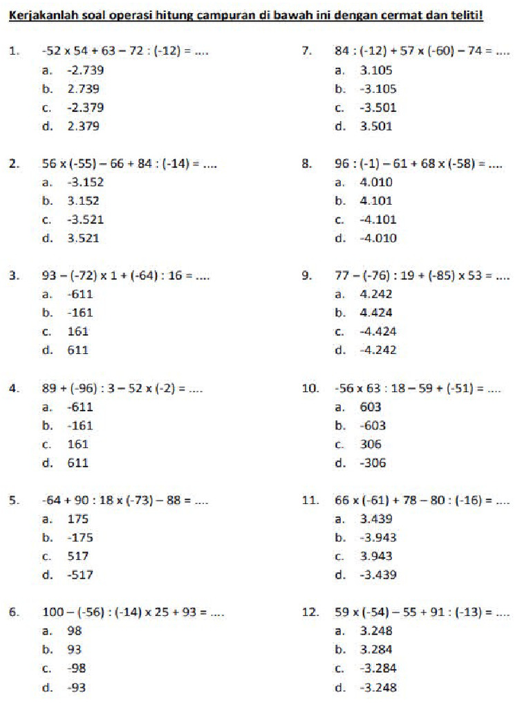 Bilangan Bulat | PDF