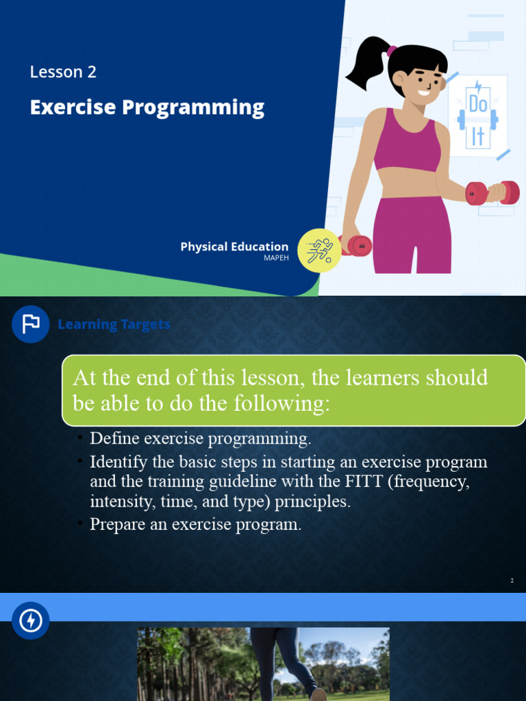 PE 8 Q1 0202 Exercise Programming PS | PDF | Physical Fitness ...