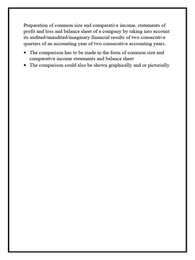 Comparative and Common Size Analysis | PDF | Balance Sheet | Working ...