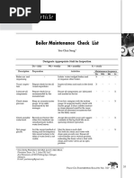 Steam Boiler Maintenance Checklist | PDF | Boiler | Valve