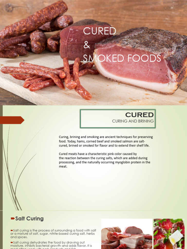 Topic 5 Cured and Smoked | PDF | Curing (Food Preservation) | Smoking ...