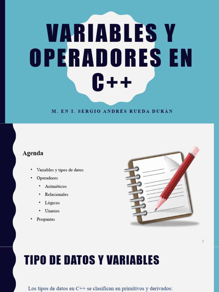 Variables y Operadores en C++ | Descargar gratis PDF | Tipo de datos | C