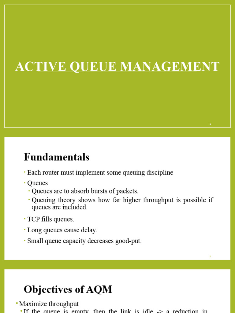 Active Queue Management 2 | PDF | Network Congestion | Network Architecture