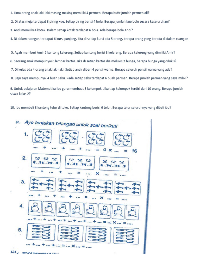 Soal Perkalian Kelas 2 | PDF