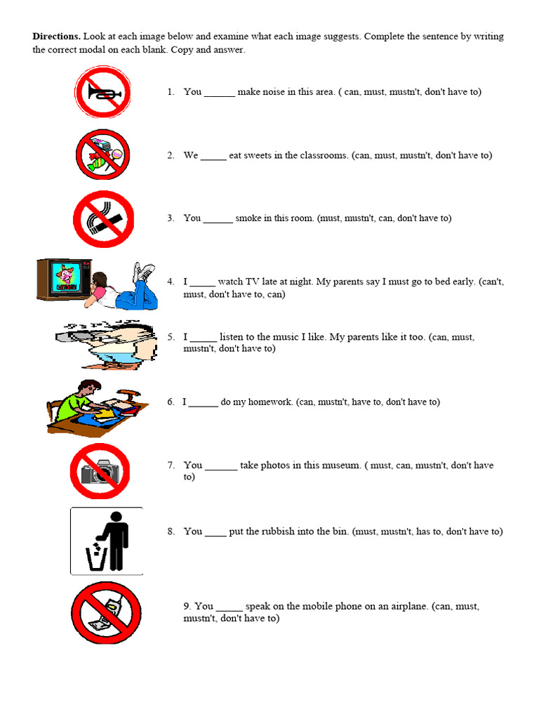 Modals Activity | PDF