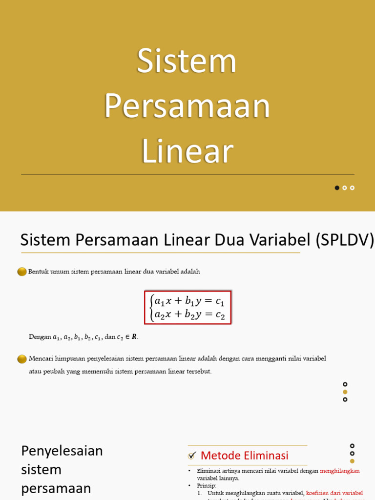 Sistem Persamaan Linear Dua Variabel | PDF
