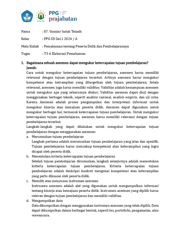 Topik 3. Elaborasi Pemahaman - PPDP | PDF