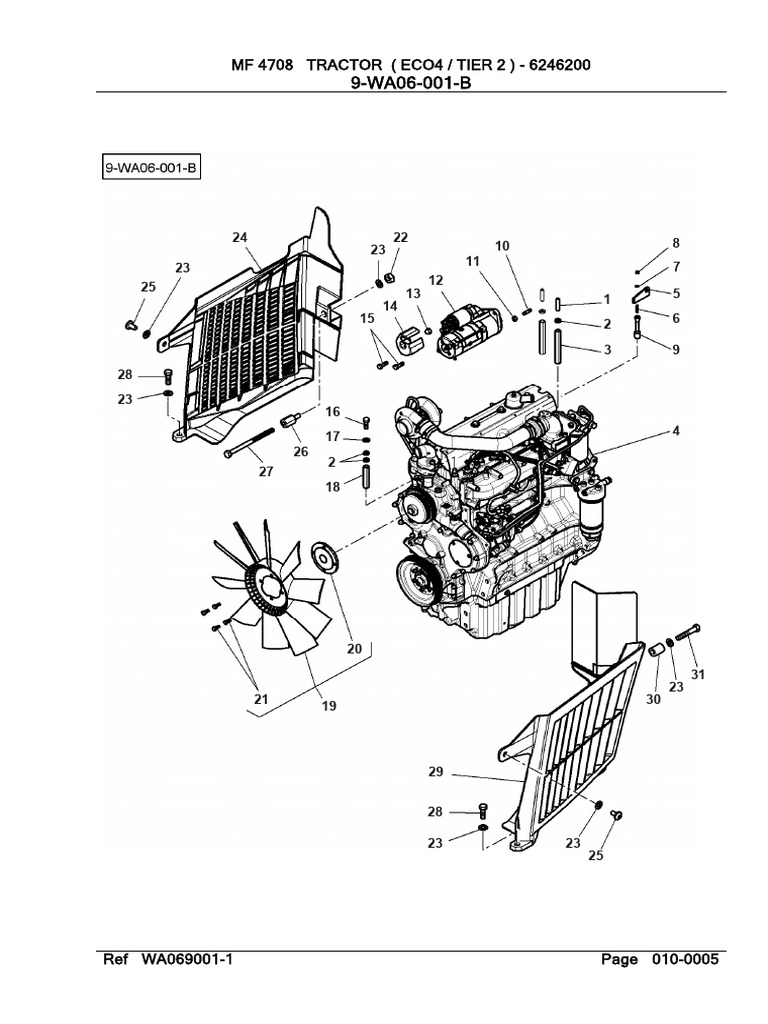 MF 4708 Tractor Parts Specifications | PDF | Screw | Washer (Hardware)