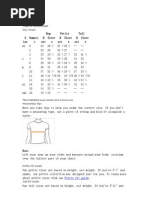 Joseph A. Bank Sizing Chart | PDF | Fashion | Softlines (Retail)