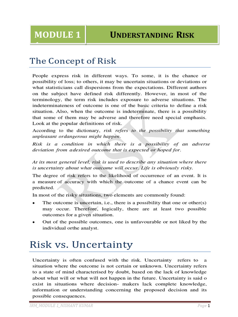 Module 1 - Irm | PDF