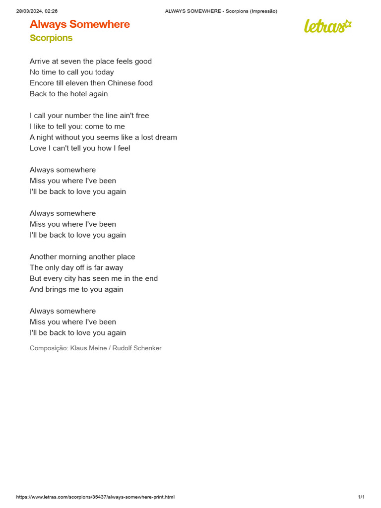 Always Somewhere | PDF