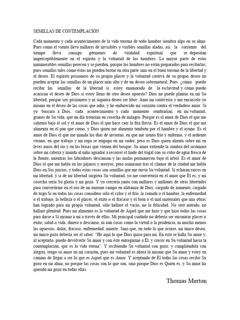Nuevas Semillas de Contemplación | PDF | Amor | Semilla