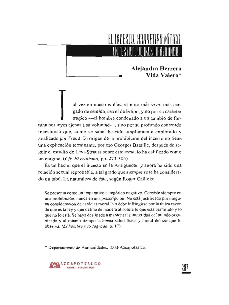 El Incesto Arquetipo No 18 | PDF | Incesto | Edipo