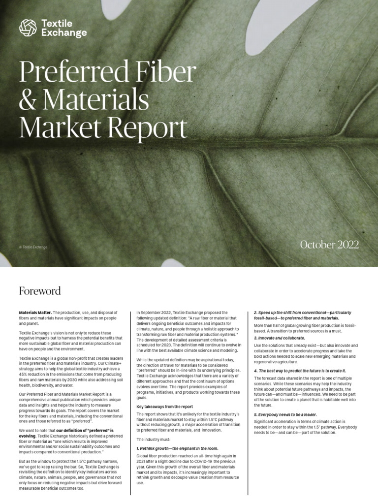 Textile-Exchange PFMR 2022 | Download Free PDF | Wool | Textiles