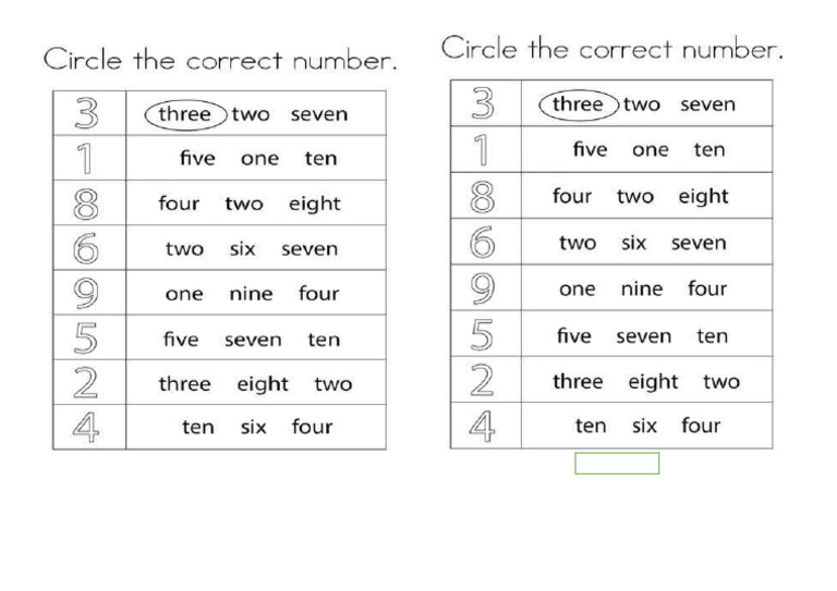 Circle The Number | PDF