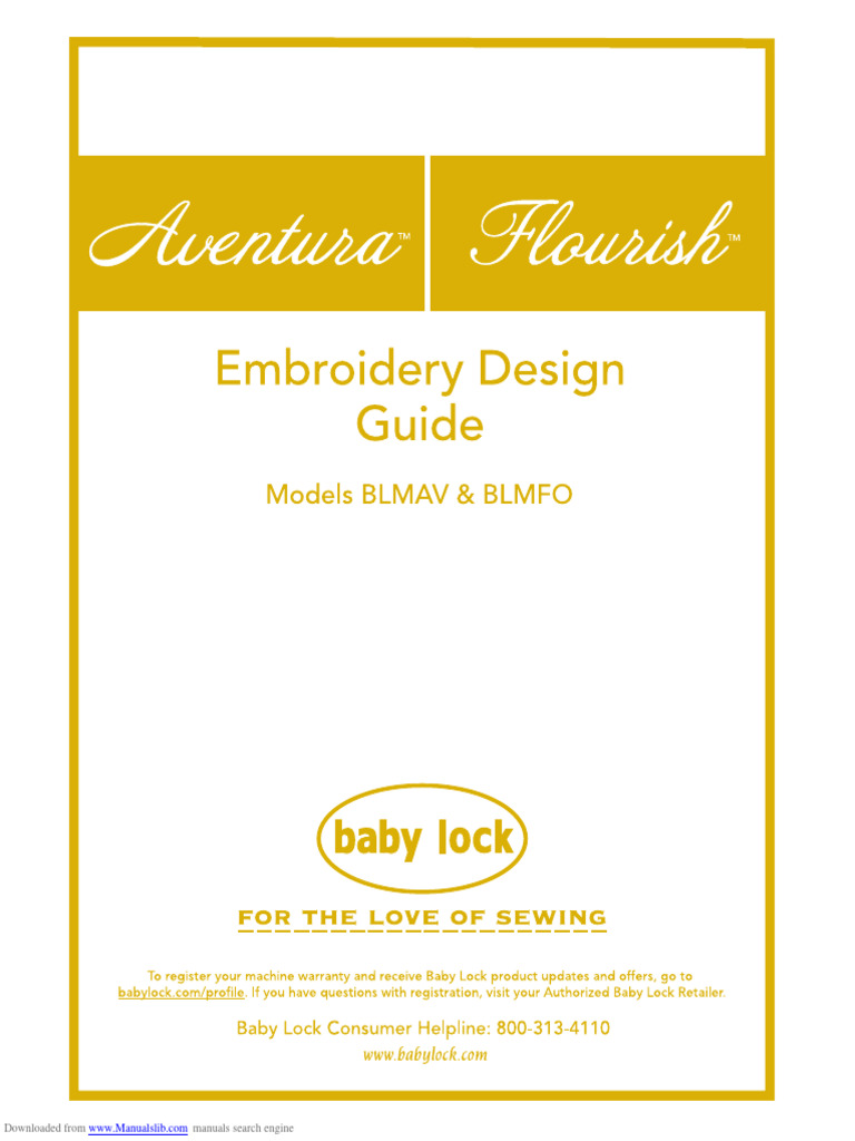 Baby Lock Aventura/Flourish BLMAV/PLMFO Design Guide | PDF | Japanese ...
