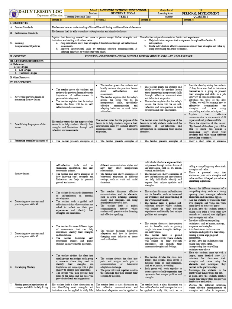 Perdev Q1 Week1 | PDF | Communication | Storytelling