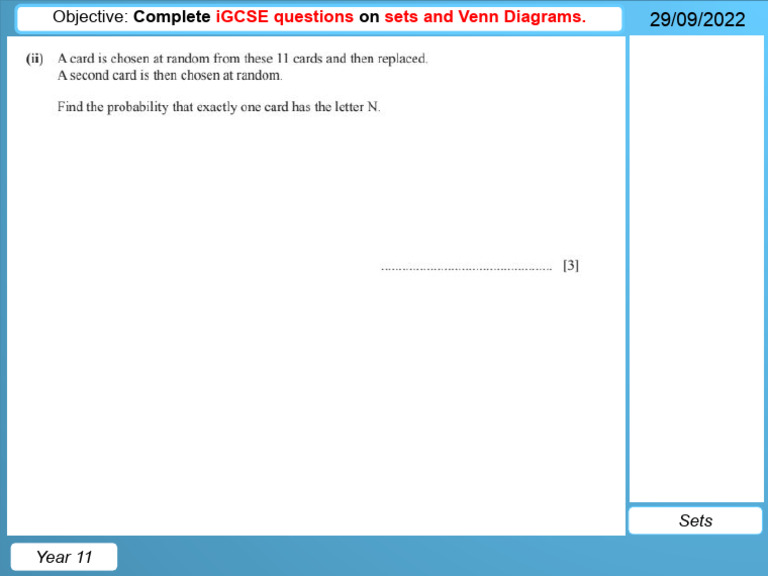 iGCSE Sets and Venn Diagrams Practice | PDF