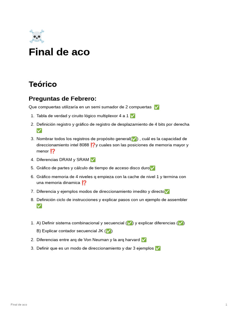 Final Aco Notion | PDF | Almacenamiento de datos de la computadora | Poco