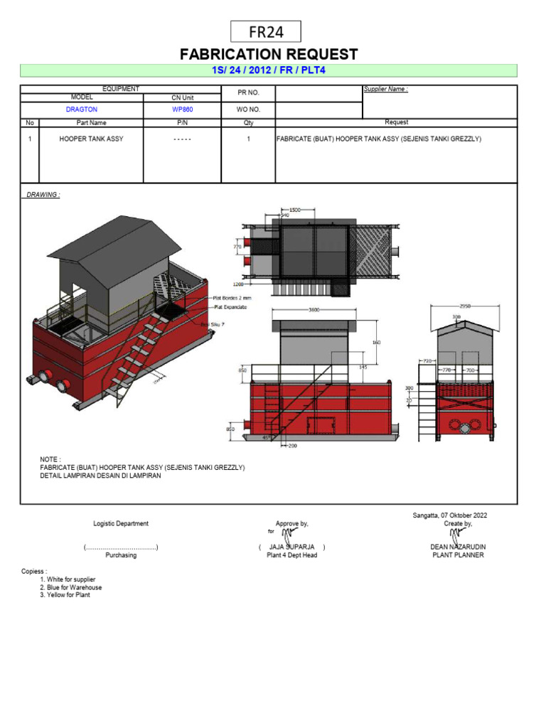 FR24_P4 FABRICATE HOOPER TANK | PDF