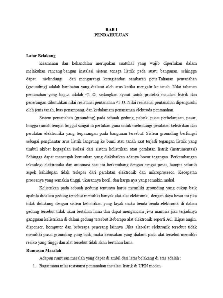 Sistem Grounding Listrik Gedung | PDF