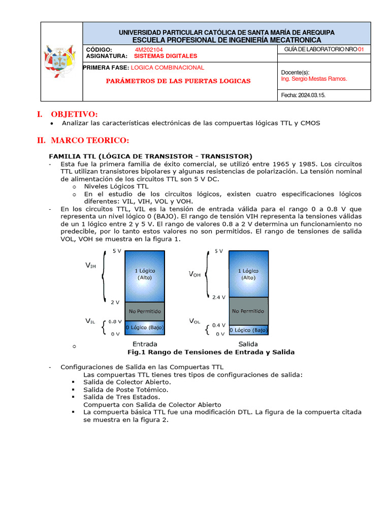 Guia Practica 1 2024 | PDF | Transistor | Puerta lógica