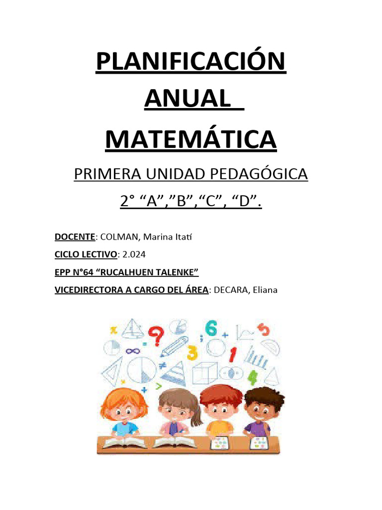 PlanificaciÓn Anual 2° Grado 2024 Epp 64 Descargar Gratis Pdf 0447