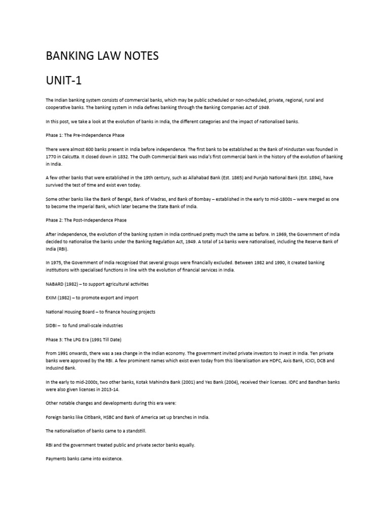 Banking Law Notes | PDF | Banks | Online Banking