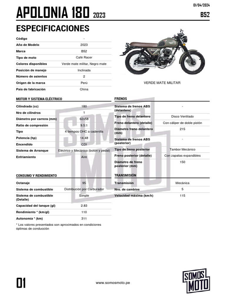 Apolonia 180 2023 - b52 - Verdematemilitar 01 04 2024 | PDF | Motocicleta | Vehículo de motor