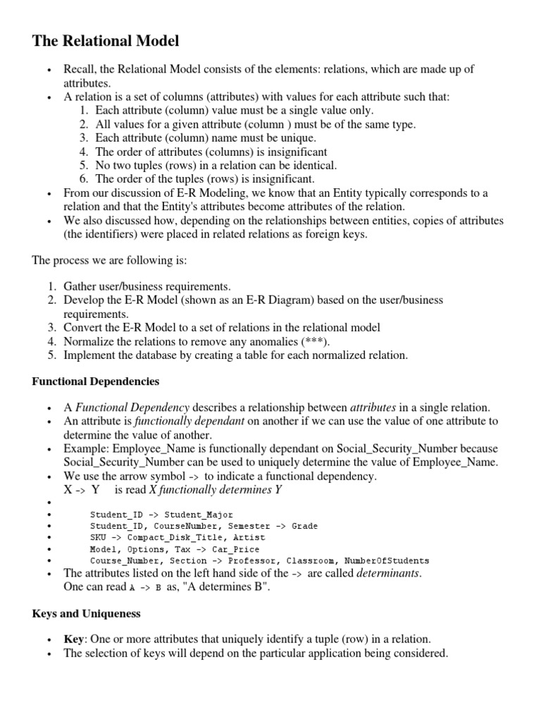 First Normal Form Pdf Relational Model Data Model 1681