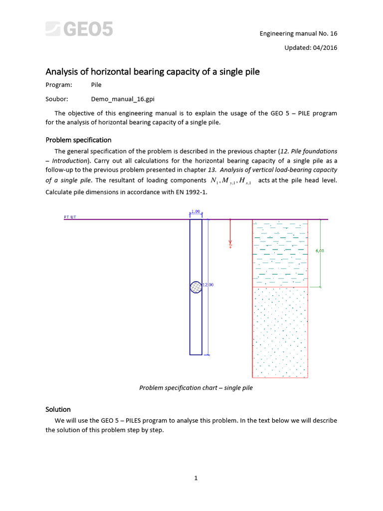 Manual-16 en Pile | PDF | Bending | Deep Foundation