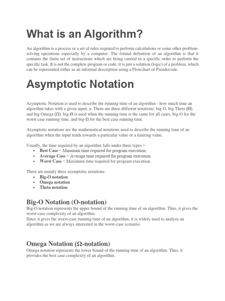 ..2.asymptotic Notations | Download Free PDF | Algorithms | Computer Programming