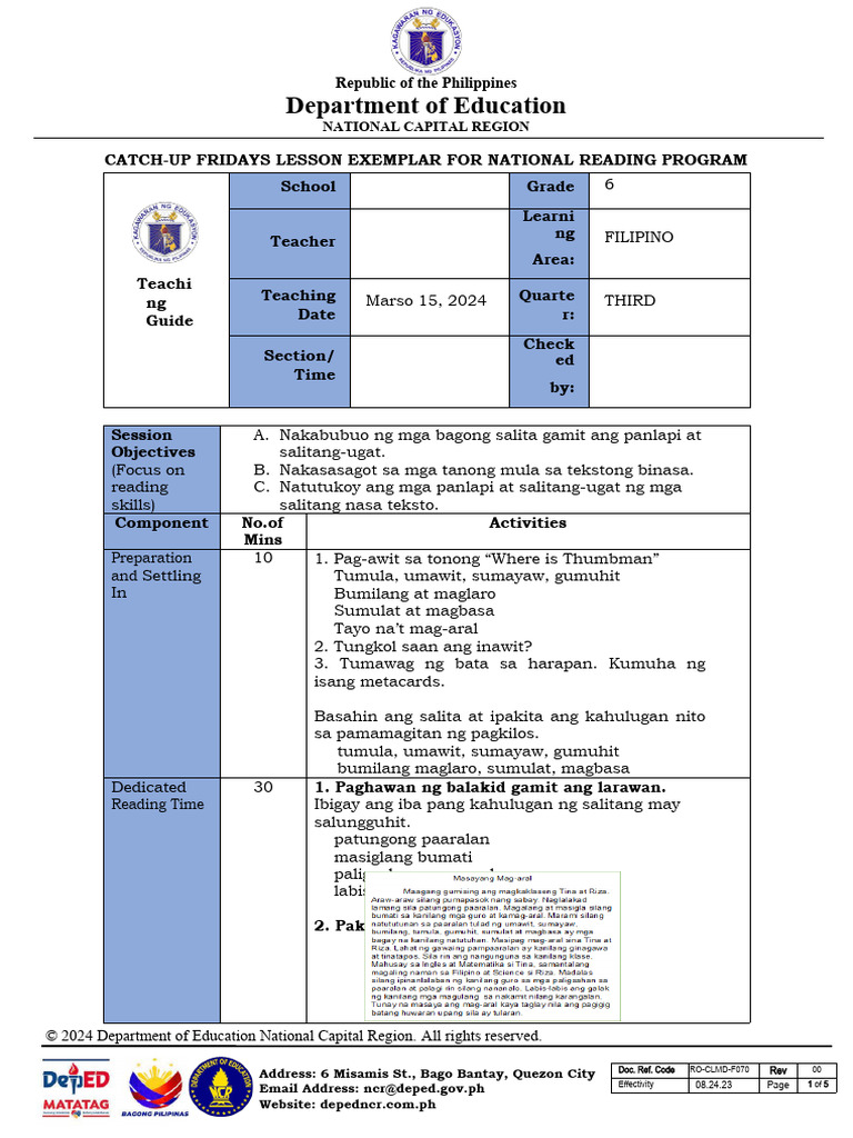 V3 NRP G6 March-15 FinalMaterial | PDF